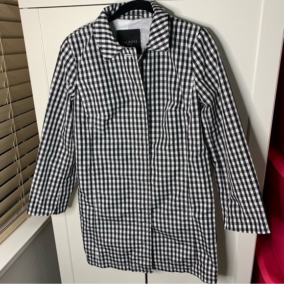 Talbots | Jackets & Coats | Talbots Petites Checkered Rain Jacket ...